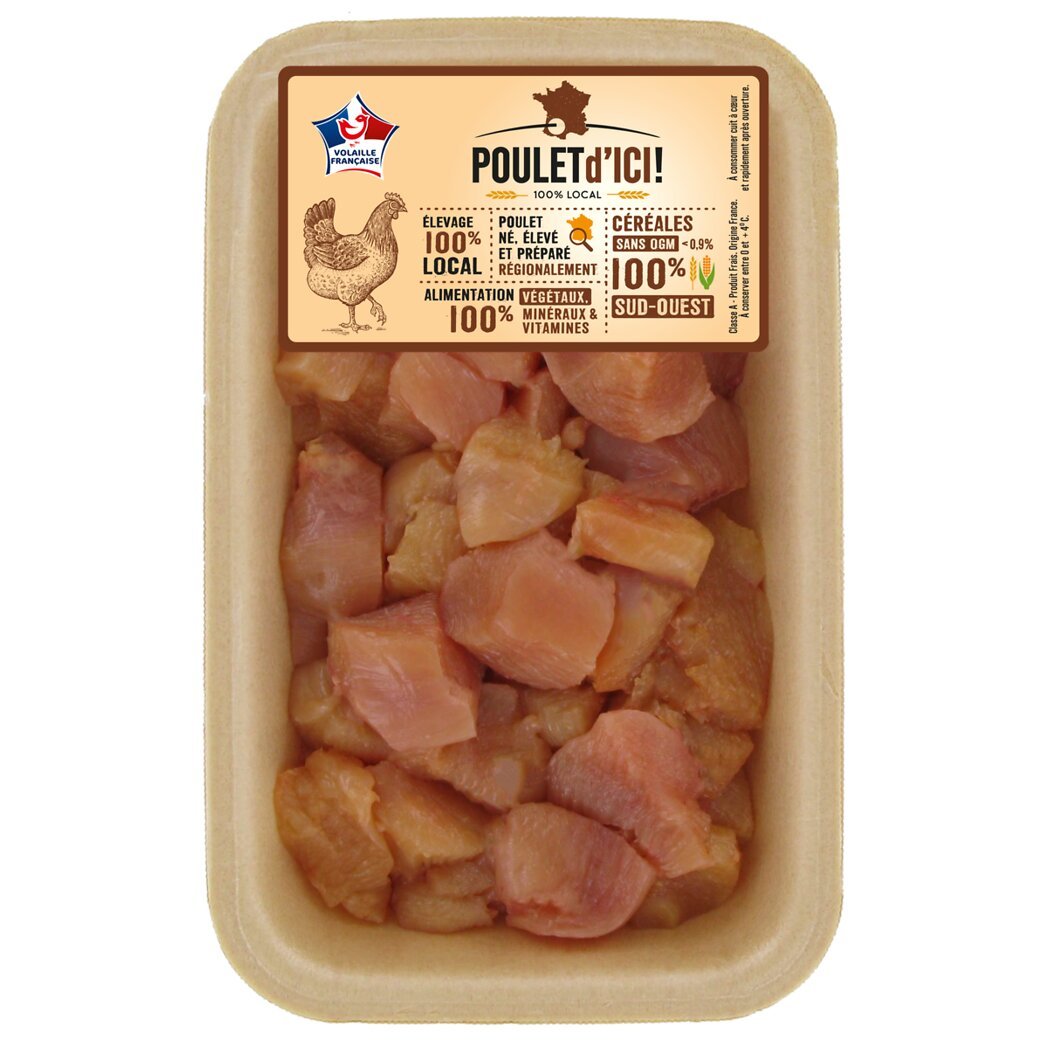 Cubes de filet de poulet Poulet d'Ici - Intermarché