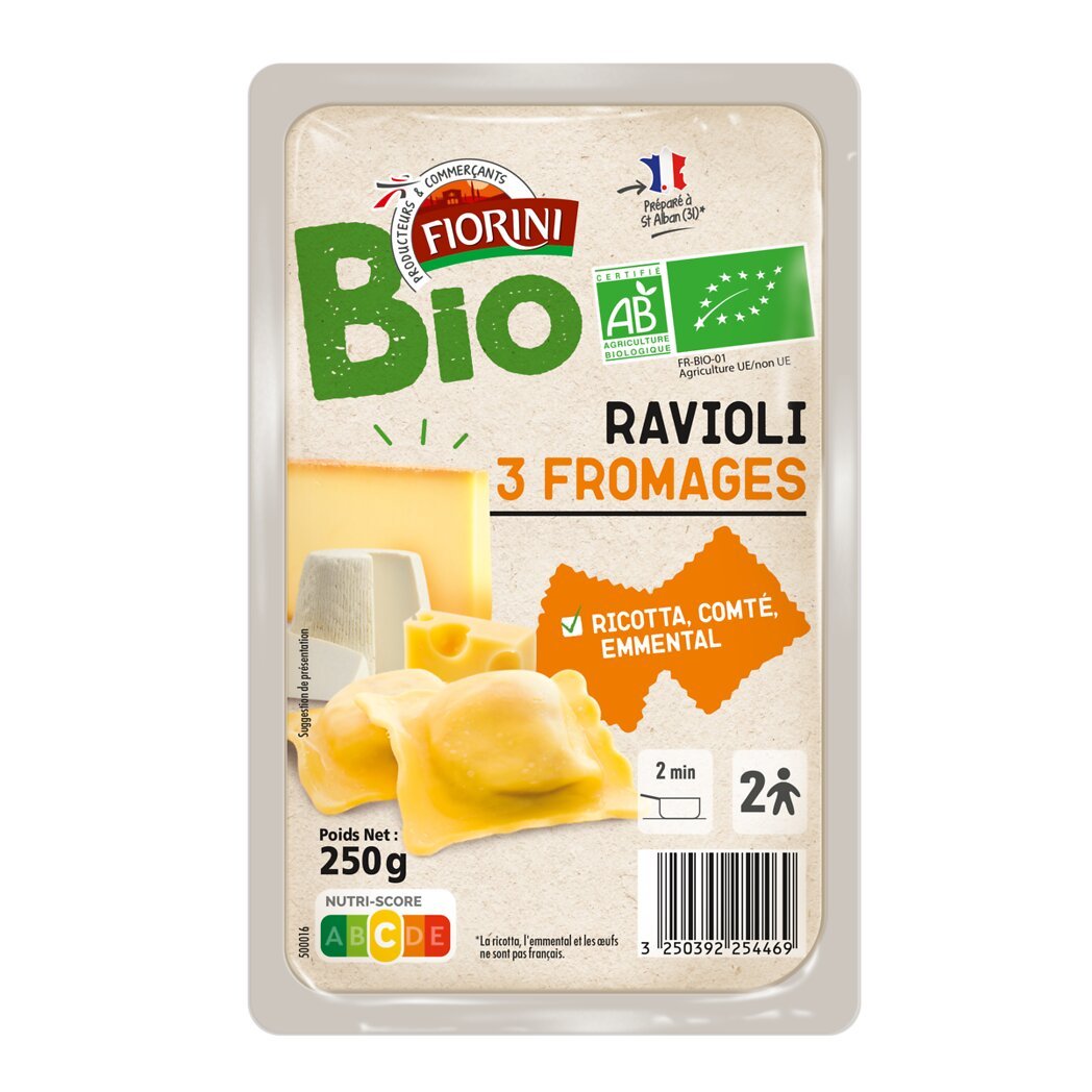Ravioli 3 fromages BIO Fiorini Bio - Intermarché