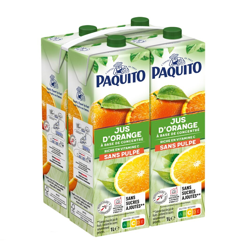 Jus d'orange sans pulpe Paquito - Intermarché