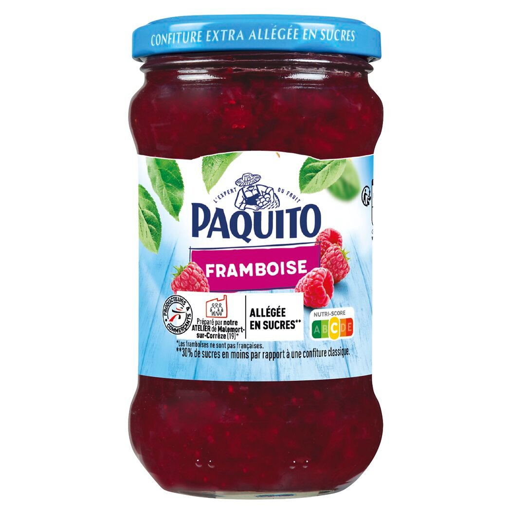 Confiture allégée framboise Paquito - Intermarché