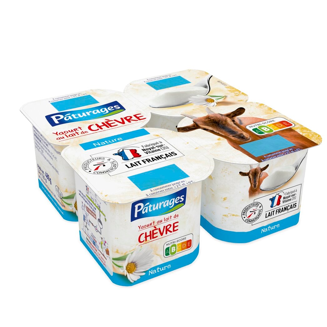 Yaourt au lait de chèvre nature Pâturages - Intermarché