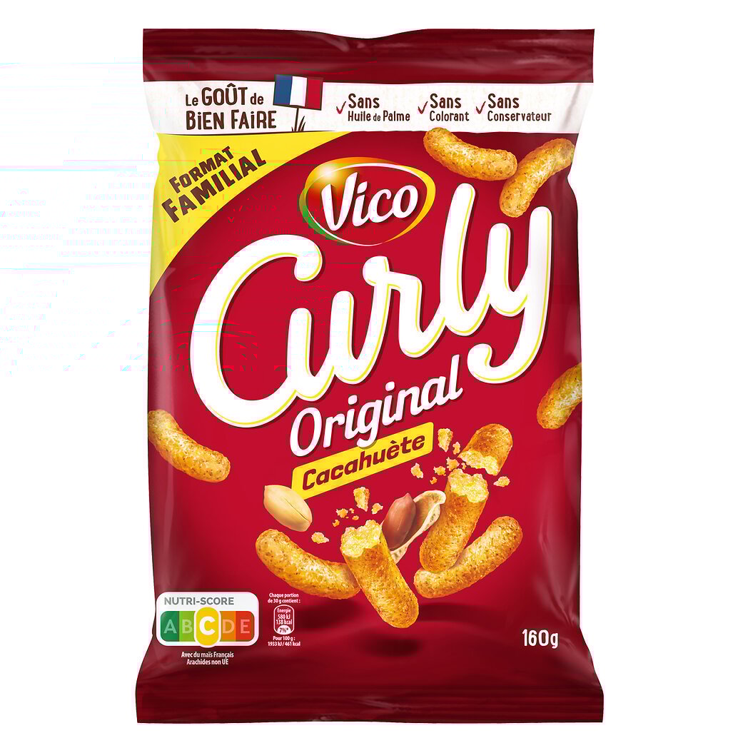 Curly - Biscuits apéritif cacahuète l'Original Curly - Intermarché
