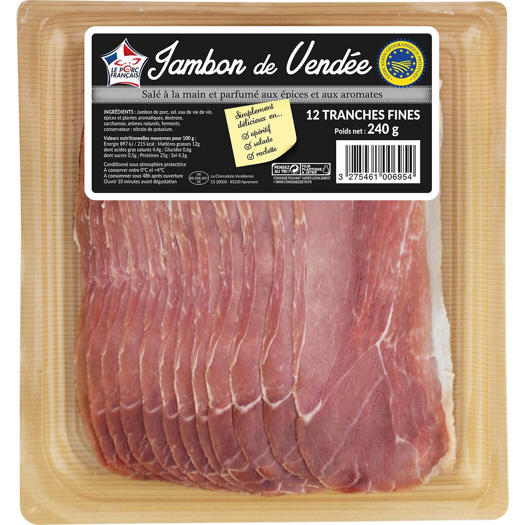 Jambon de Vendée IGP La charcuterie Vendéenne - Intermarché