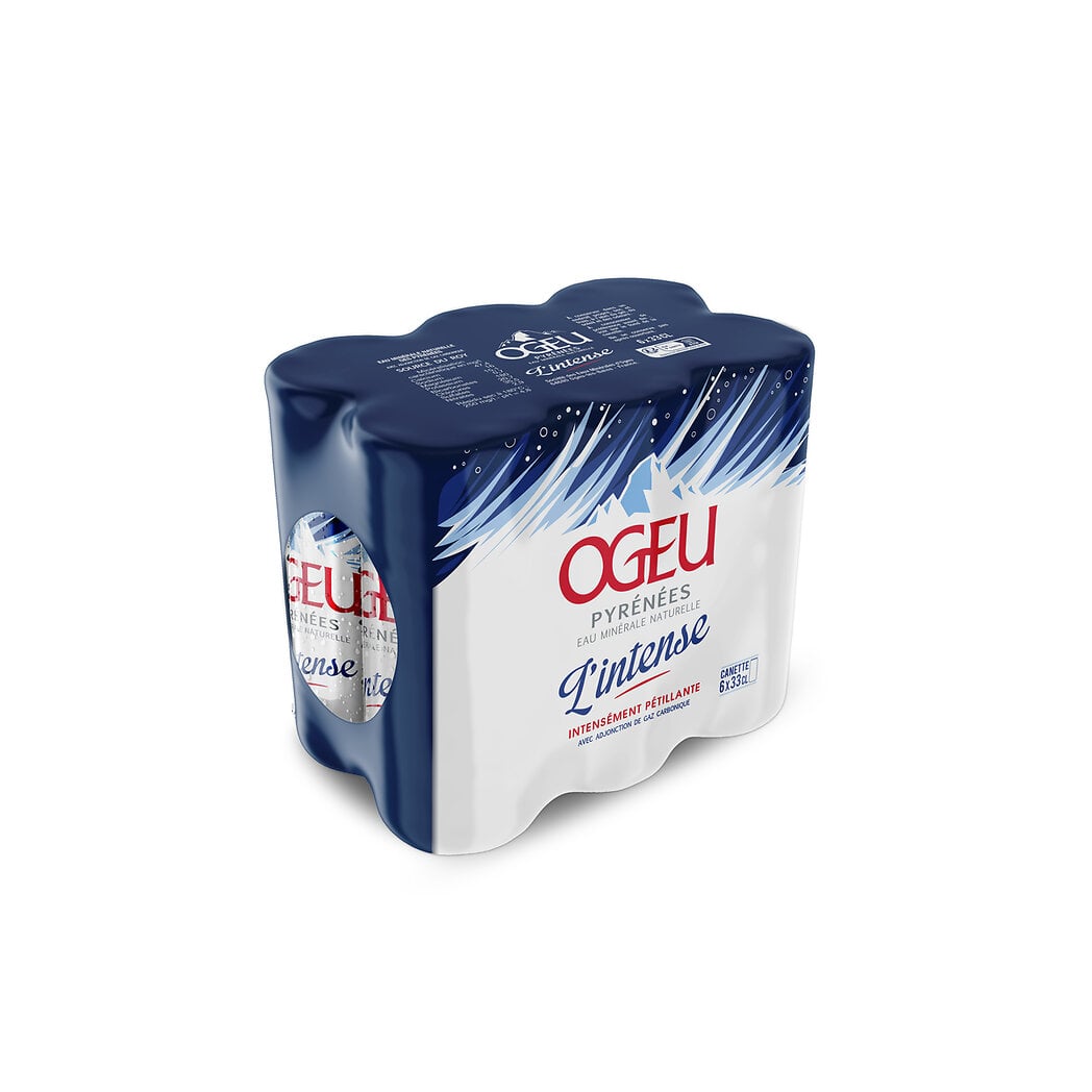 Eau minérale naturelle gazeuse L'Intense Ogeu - Intermarché