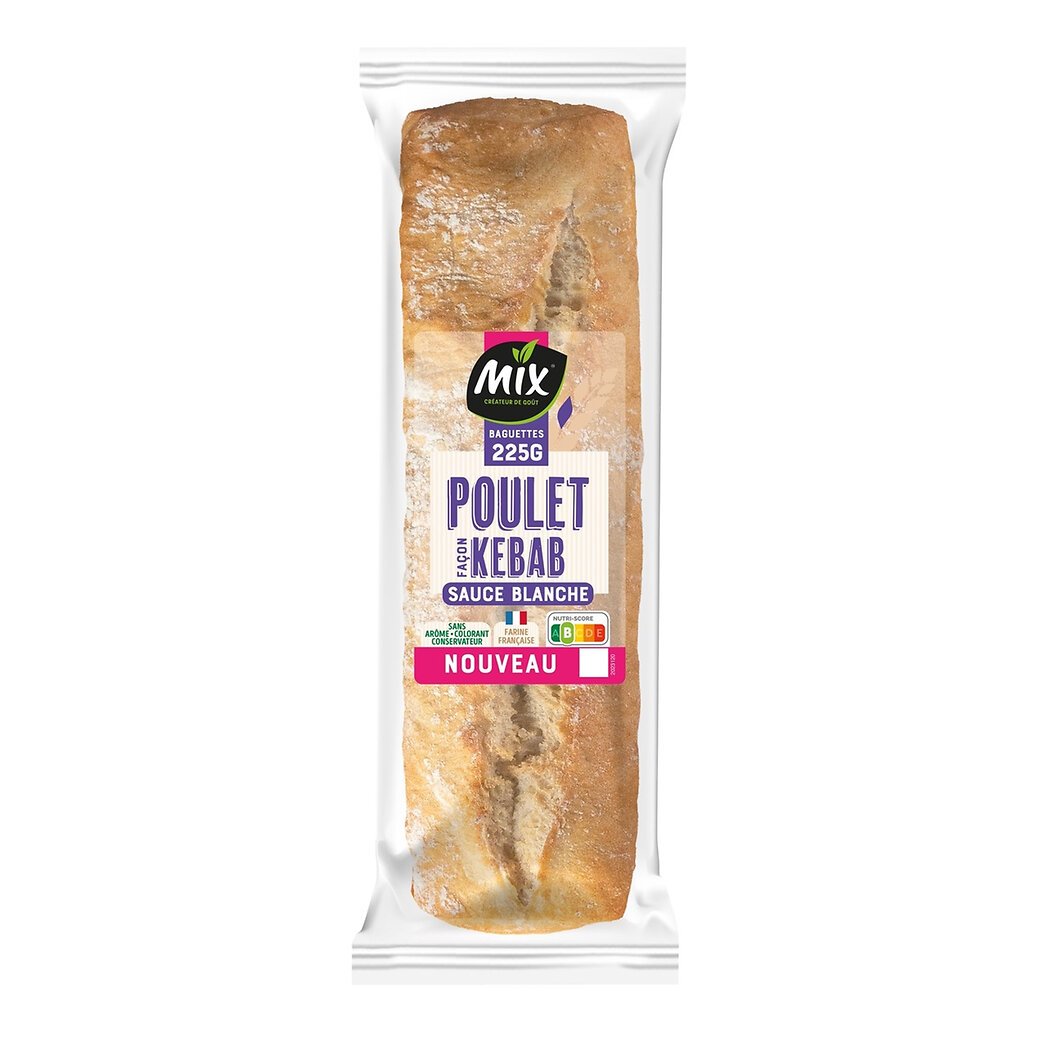 Sandwich baguette poulet façon kebab sauce blanche Mix buffet - Intermarché