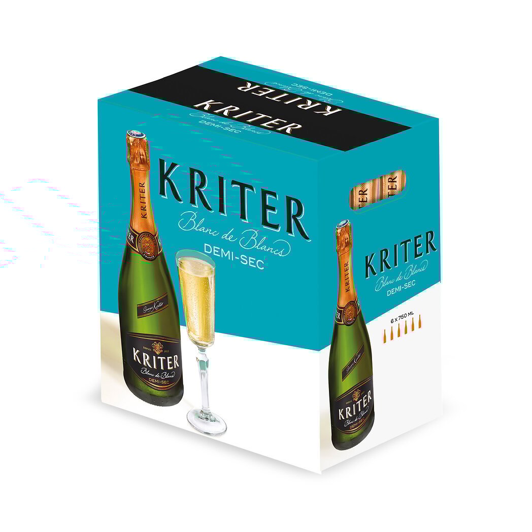 Vin mousseux blanc - Blanc de blancs brut demi sec Kriter - Intermarché