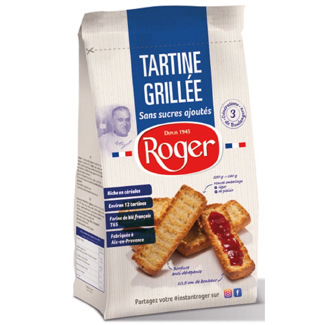 Tartines Aixoises sans sucres ajoutés Les Biscottes Roger - Intermarché