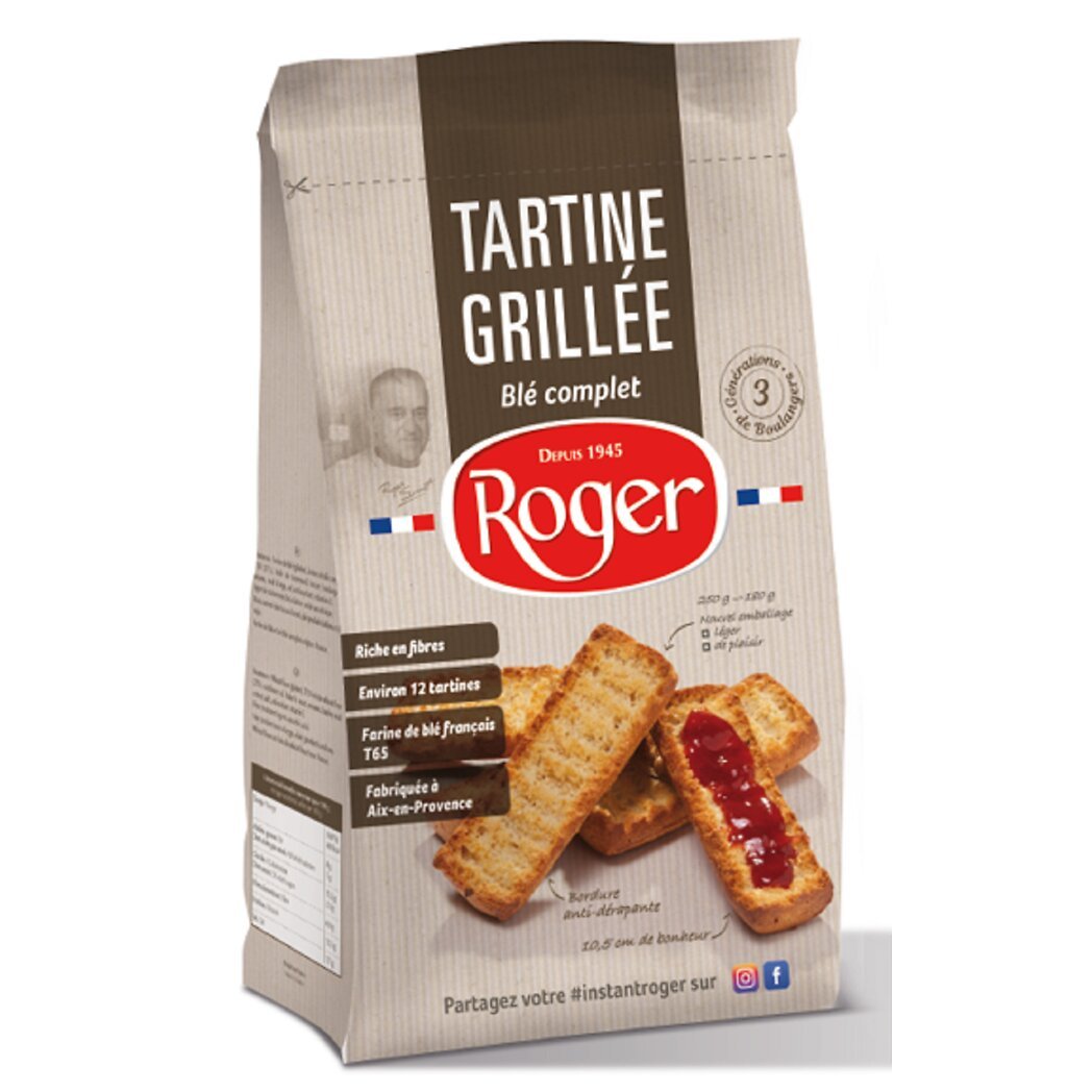 Tartines Aixoises blé complet Les Biscottes Roger - Intermarché
