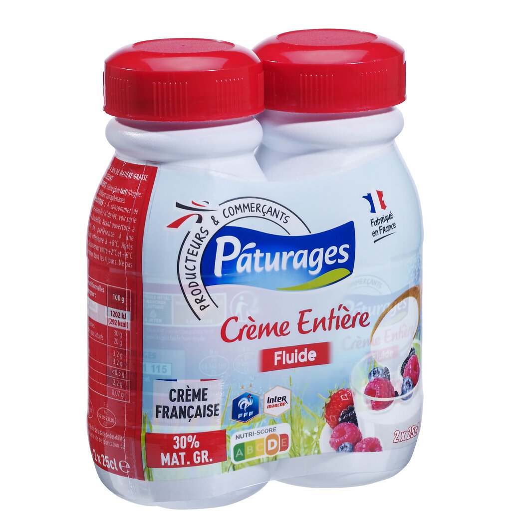 Crème entière fluide Pâturages - Intermarché