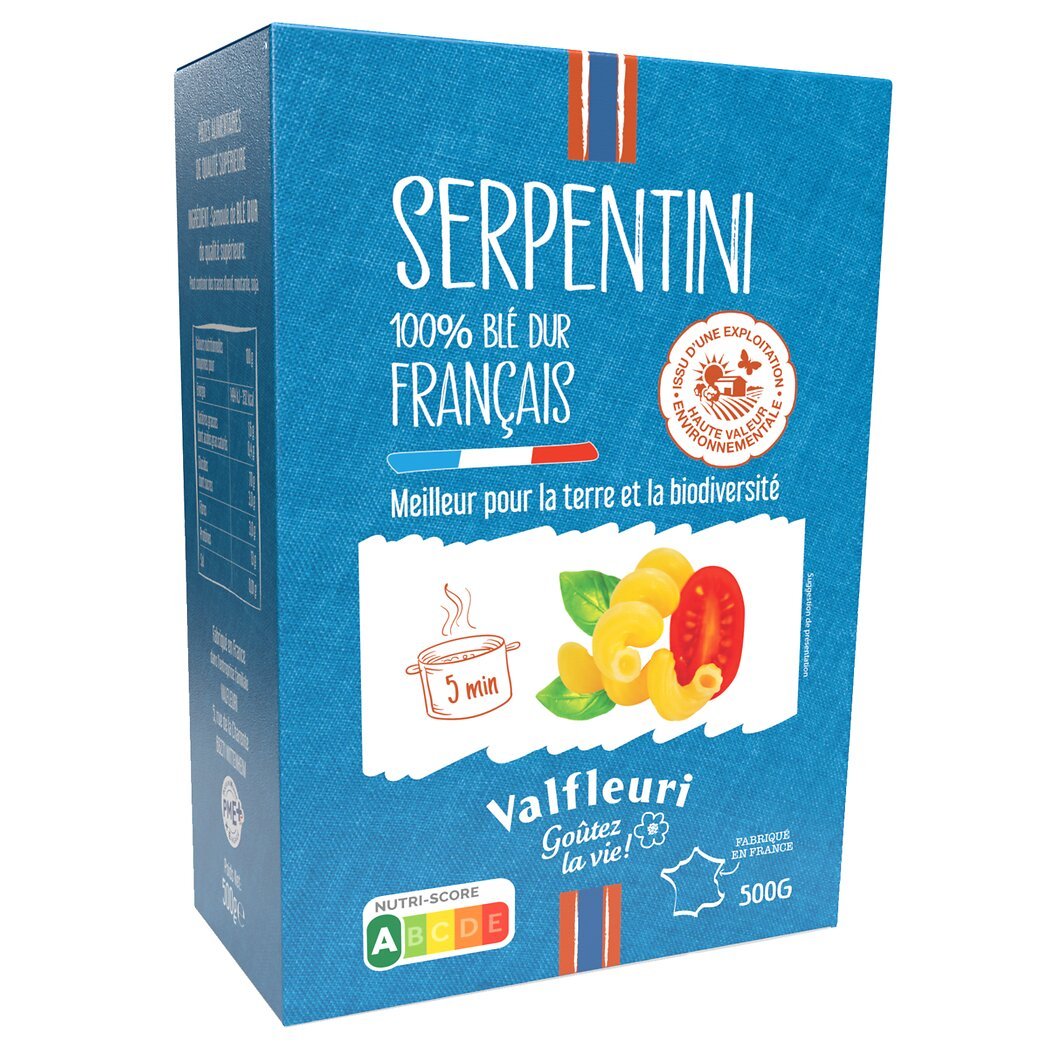 Pâte Serpentini HVE Valfleuri - Intermarché