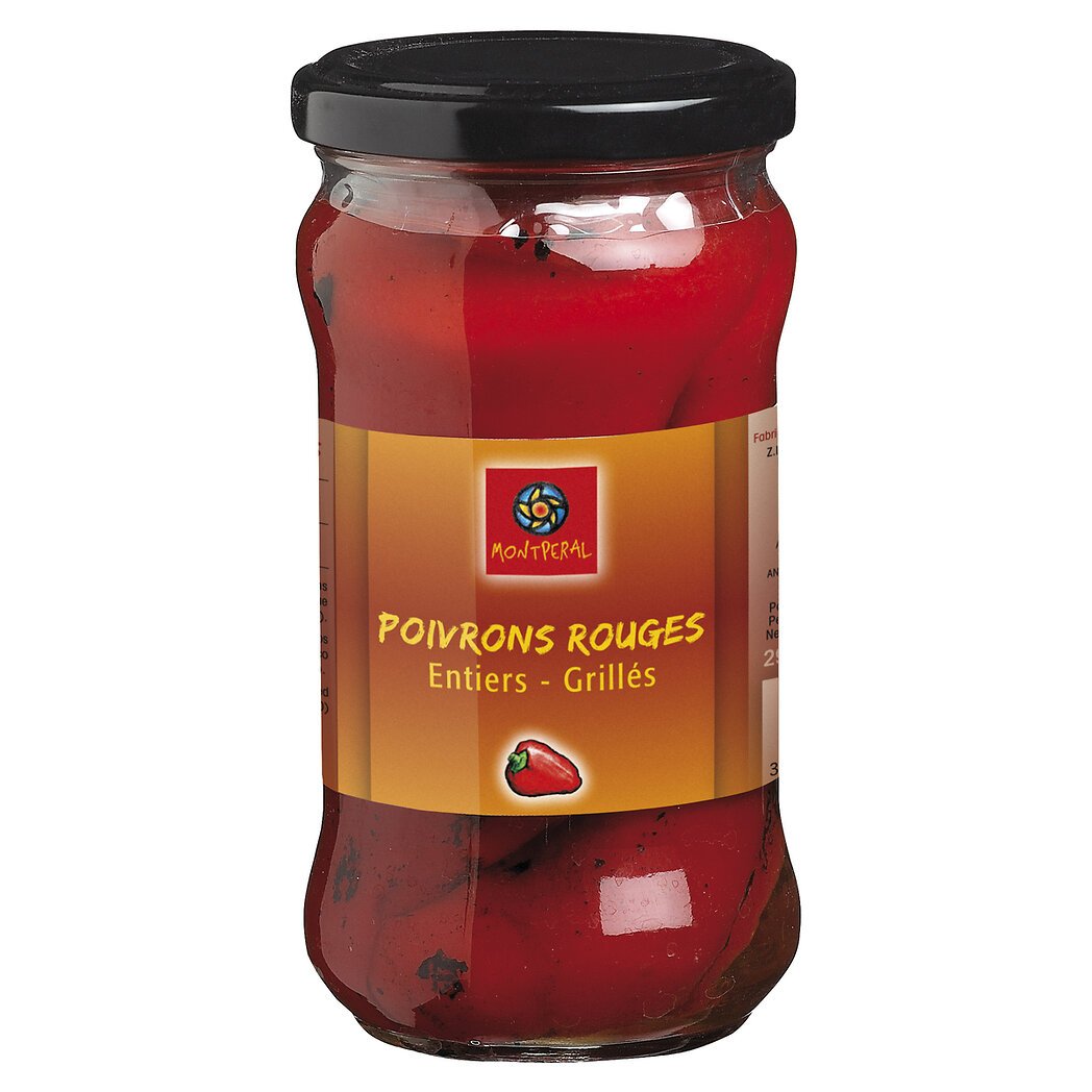 Poivrons Rouges Entiers - Grillés Montperal - Intermarché