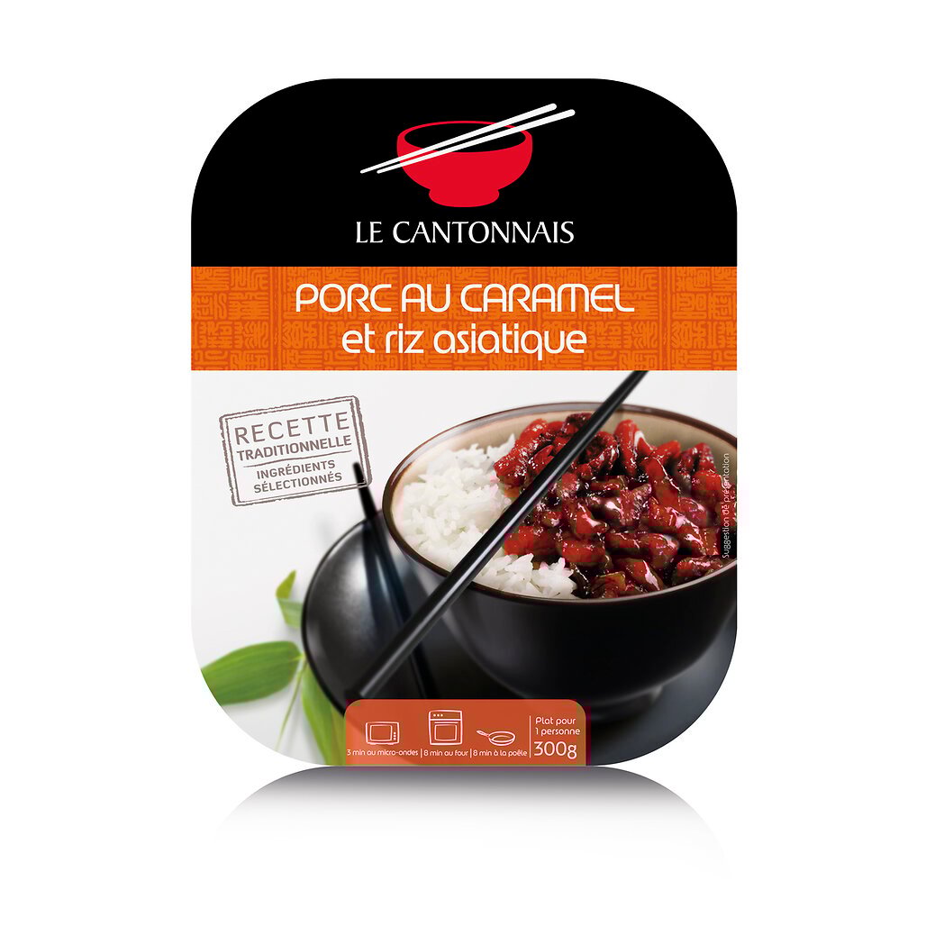 Porc au caramel et riz asiatique Le Cantonnais - Intermarché
